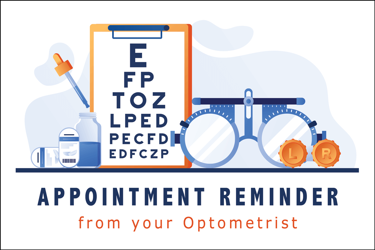 Custom Recall Postcards | Purchase Optometry Recall Postcards from ...